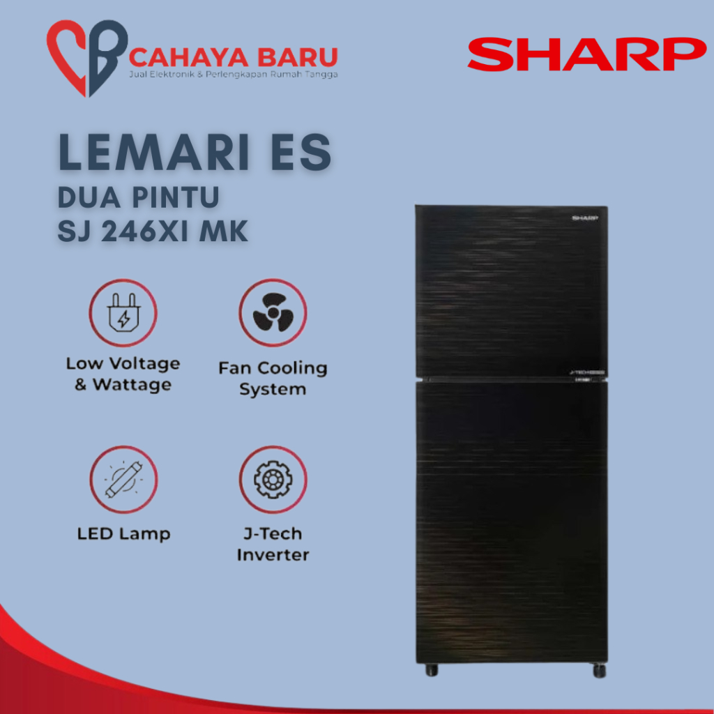 Jual KULKAS 2 PINTU SHARP SJ 246XI MK INVERTER | Shopee Indonesia