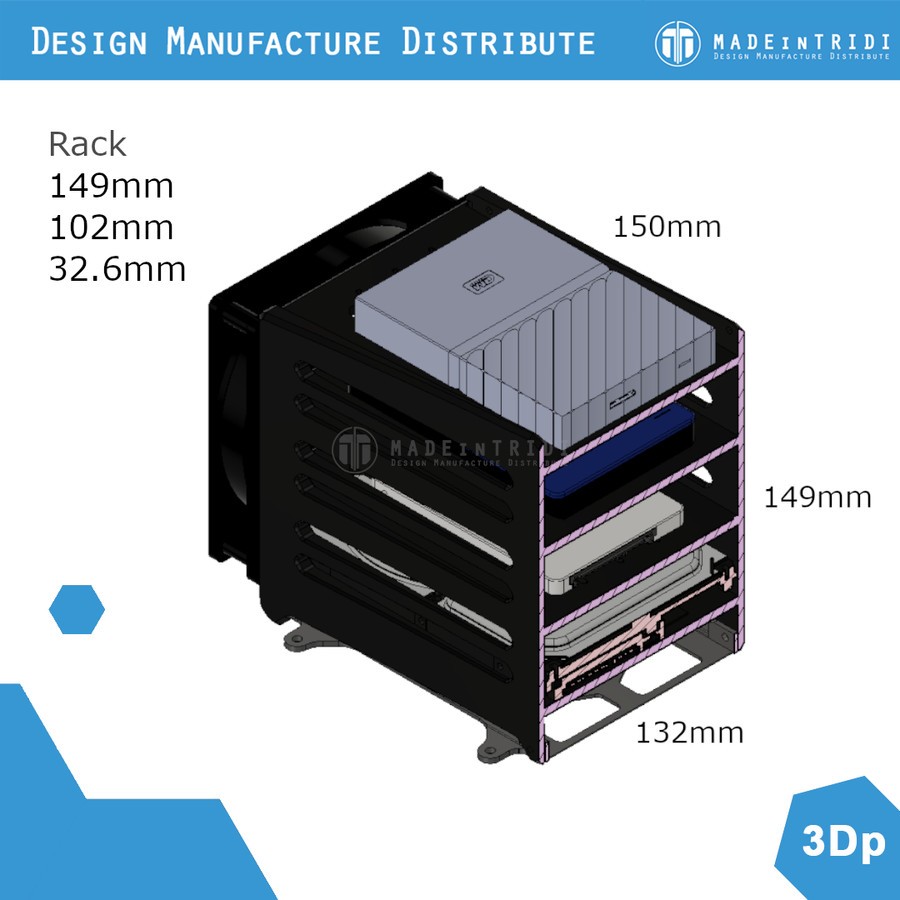 Jual Hard Drive Storage Case Mount multiple External HDD SSD harddsik ...