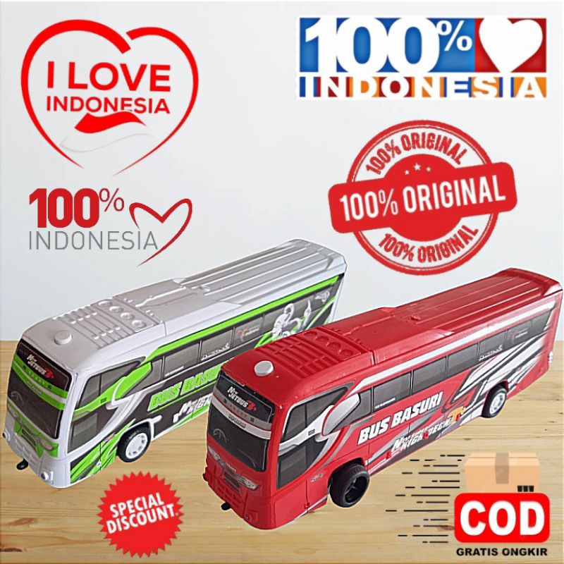 Jual mainan BUS TELOLET BASURI BP 19 / bus basuri telolet lampu musik ...