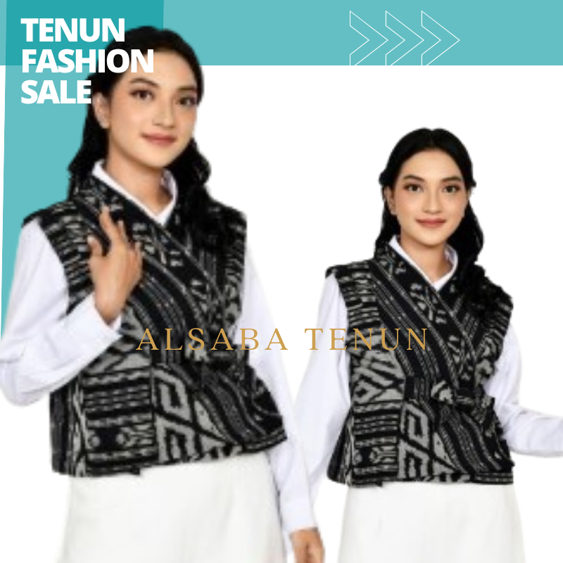 Jual baju seragam couple kantor pesta Vest Rompi rajut Batik Tenun ikat ...