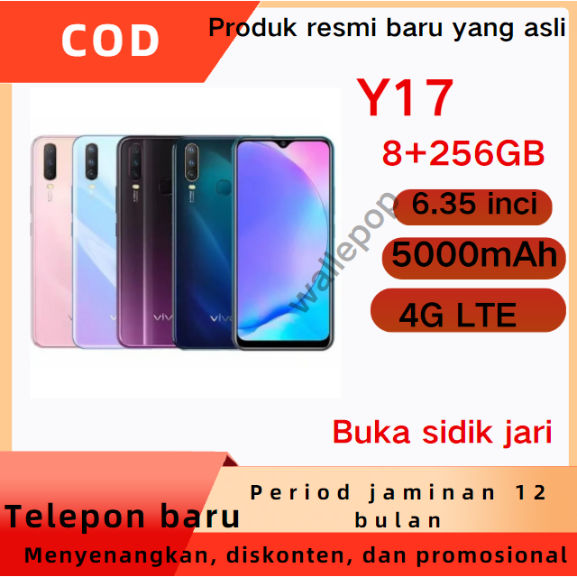 Jual HP VIVO Y17 RAM 8/256GB 4G SMARTPHONE 100% baru GARANSI 1 TAHUN | Shopee Indonesia