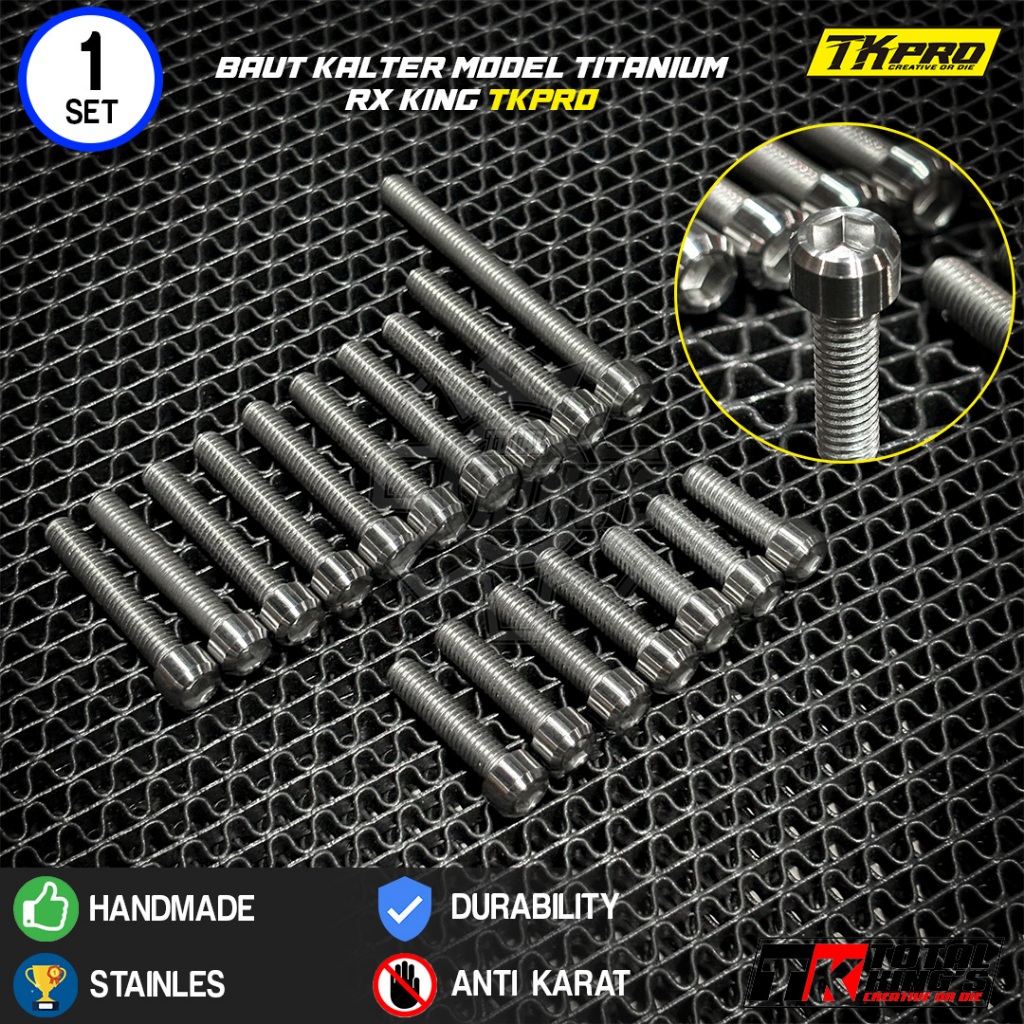 Jual BAUT BLOK BLOCK KALTER RX KING RXKING MODEL [TITANIUM] STAINLES ...