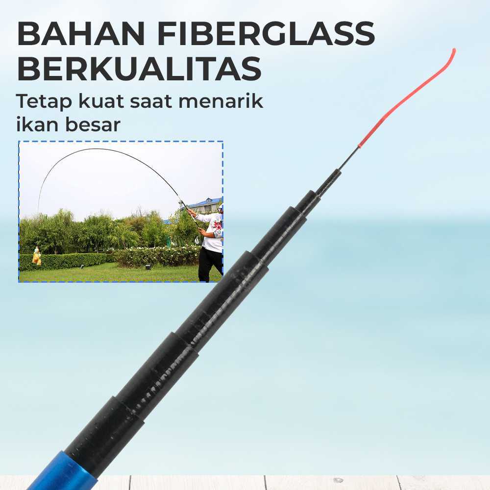Jual Joran Pancing Stick Model Tegek Fiberglass Fishing Rod | Shopee ...