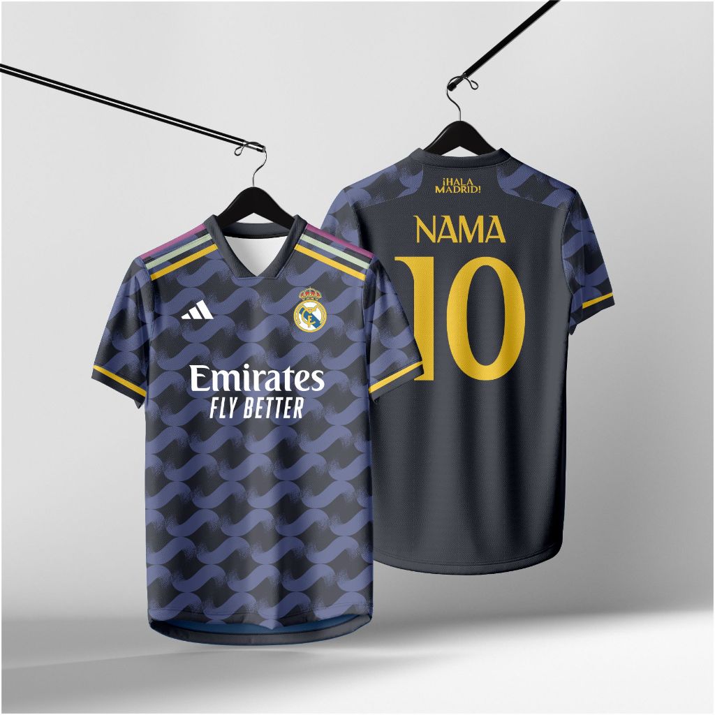 Jual jersey Real Madrid Away kit 23-24 fullprinting | Shopee Indonesia