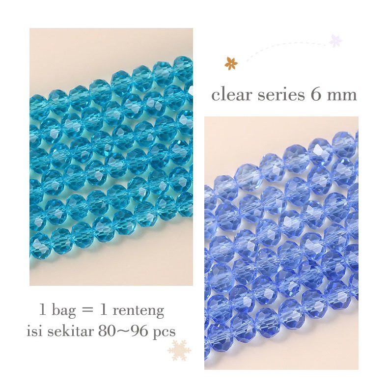 Jual 1 bag Manik-manik Kristal Bakpau Ceko 6 MM - CLEAR BENING SERIES | Shopee Indonesia