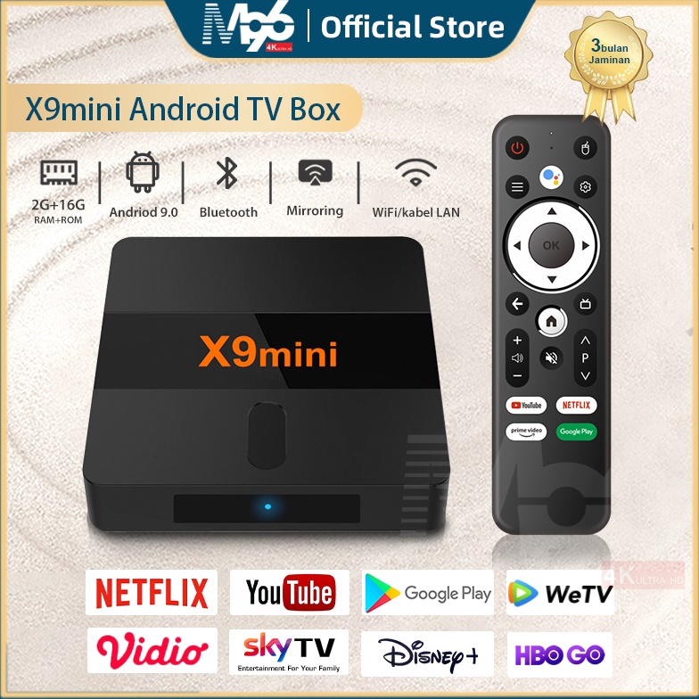 Jual KODE O82T M96 Android Tv Box X9mini Smart tv box Android 9 2GB Ram ...
