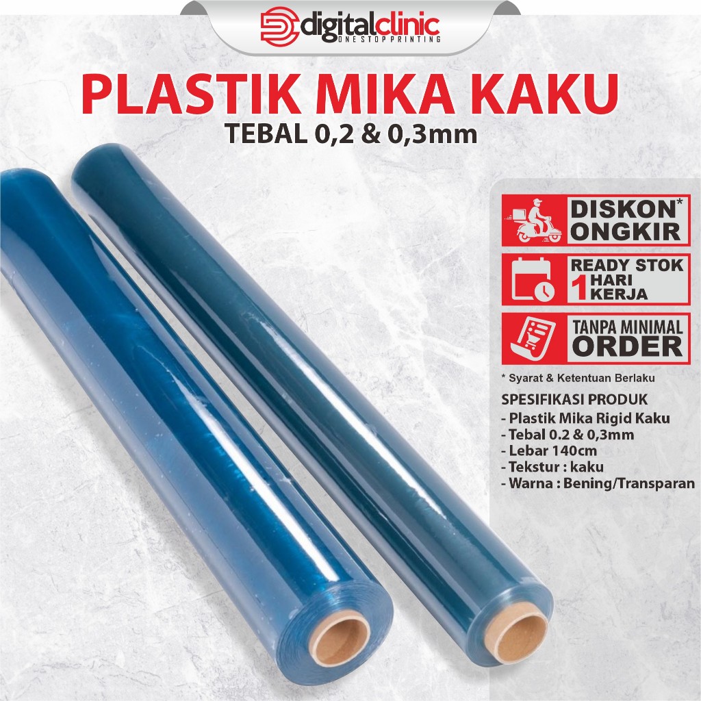 Jual Plastik Mika Kaku Rigid PET Bening Tebal 0,2 & 0,3 mm Lebar 140cm | Shopee Indonesia