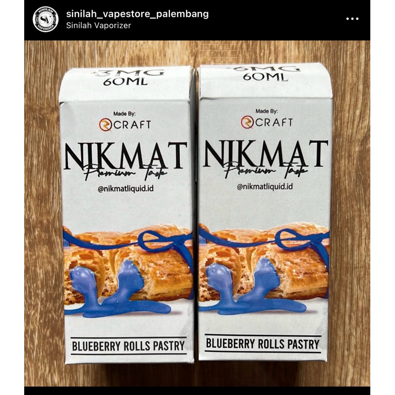 Jual NIKMAT V2 BLUEBERRY ROLLS PASTRY 60ML | Shopee Indonesia
