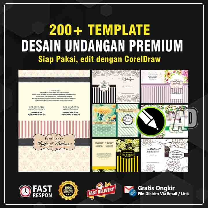 Jual 200 Template Undangan Vintage Format CorelDraw CDR Siap Edit ...
