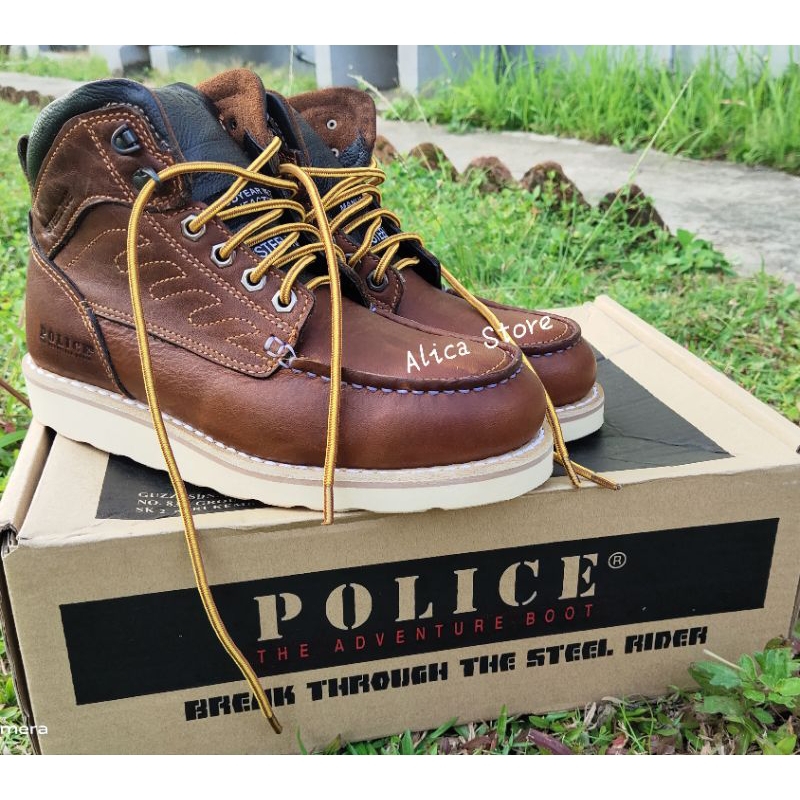 Jual Safety Shoes Merek POLICE 92970-K78 Size 39 - 42. Baru, Lengkap ...