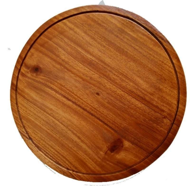 Jual talenan kayu pizza piring pizza kayu bulat wooden round | Shopee ...