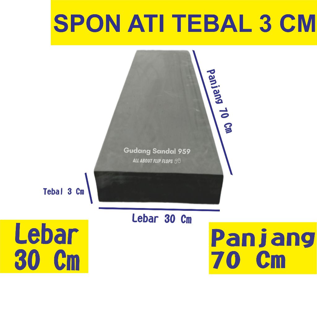 Jual SPON ATI / BUSA ATI / SPON EVA TEBAL 3 CM WARNA HITAM UKURAN 30 X ...