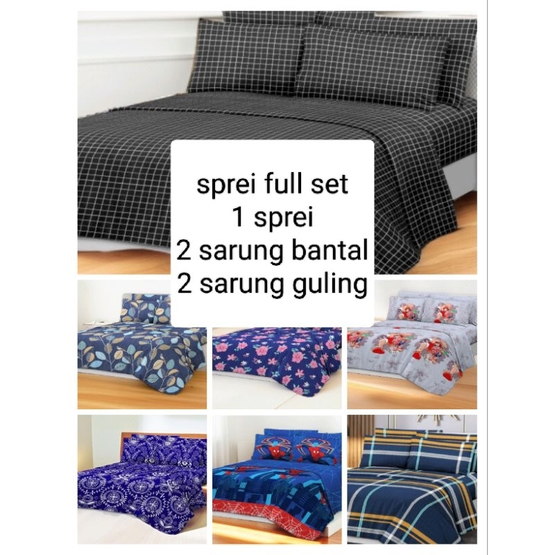 Jual SPREI MOTIF BARU SPREI FULL SET 180x200 SPREI 160x200 gratis ...