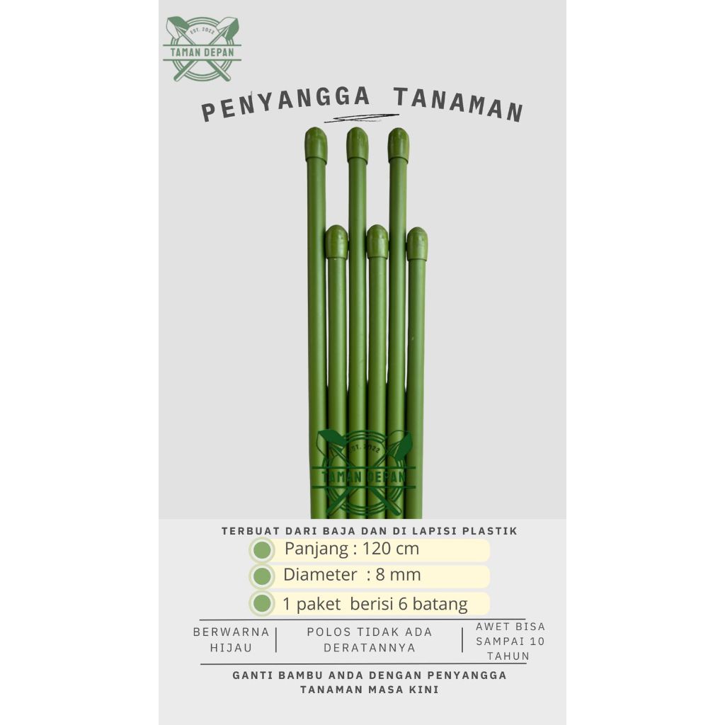 Jual PENYANGGA - AJIR - LANJARAN TANAMAN MODERN 8 X 120 CM ( 6 BATANG ...