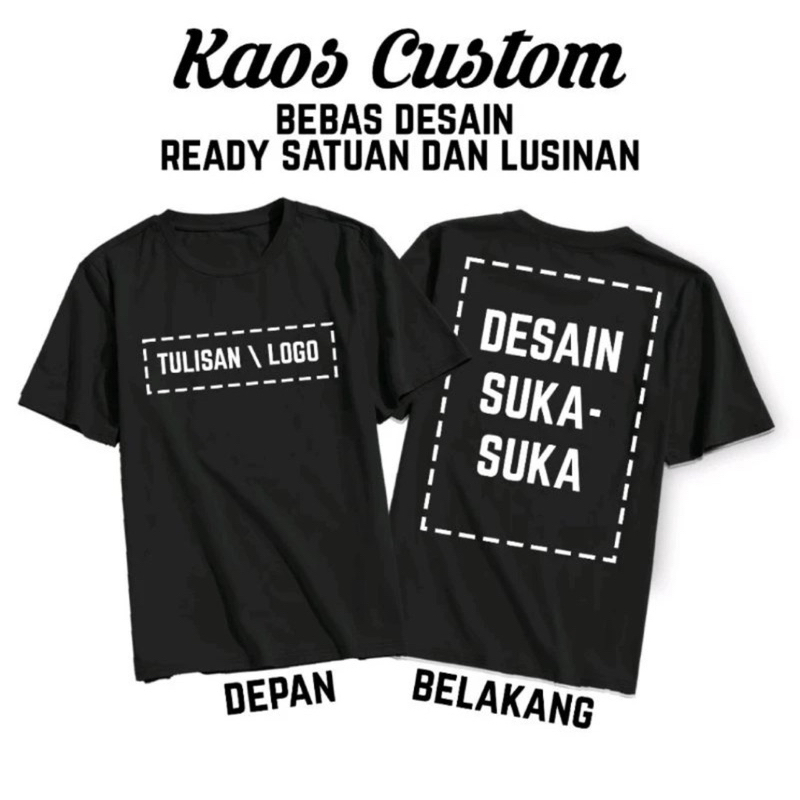 Jual KAOS CUSTOM ATASAN PRIA DAN WANITA BISA REQUEST FOTO DAN NAMA ...