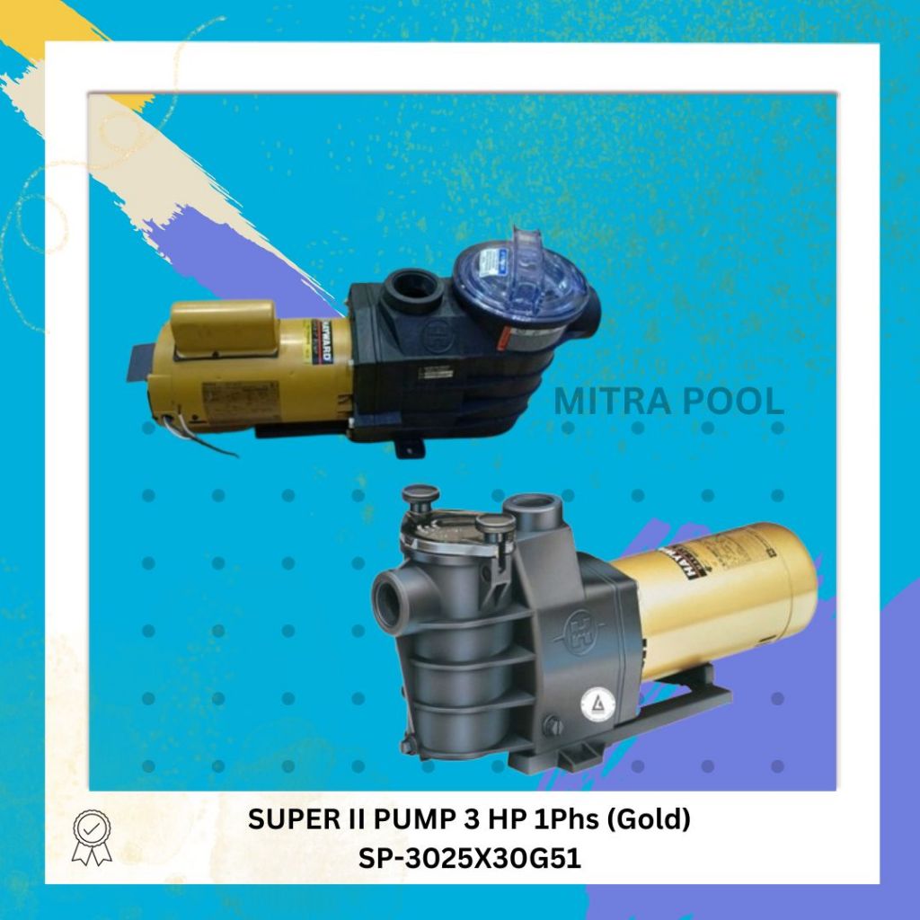 Jual POMPA KOLAM RENANG MERK HAYWARD SUPER PUMP II 3 HP 1 PHASE 2 INCH ...