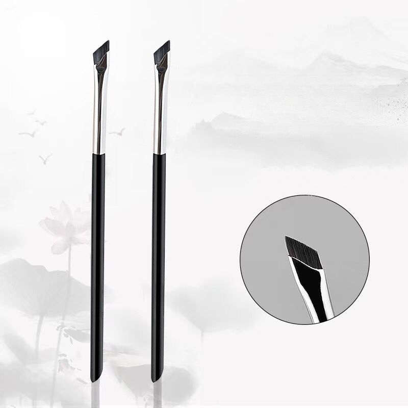 Jual Kuas Eyeliner Eyebrow Angled Sickle Brush 2in1 | Shopee Indonesia