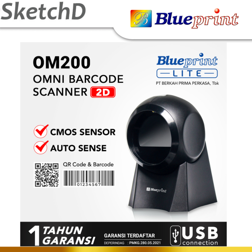 Jual Omni Scanner Infrared 2D Blueprint OM200 - QR Code dan Barcode ...