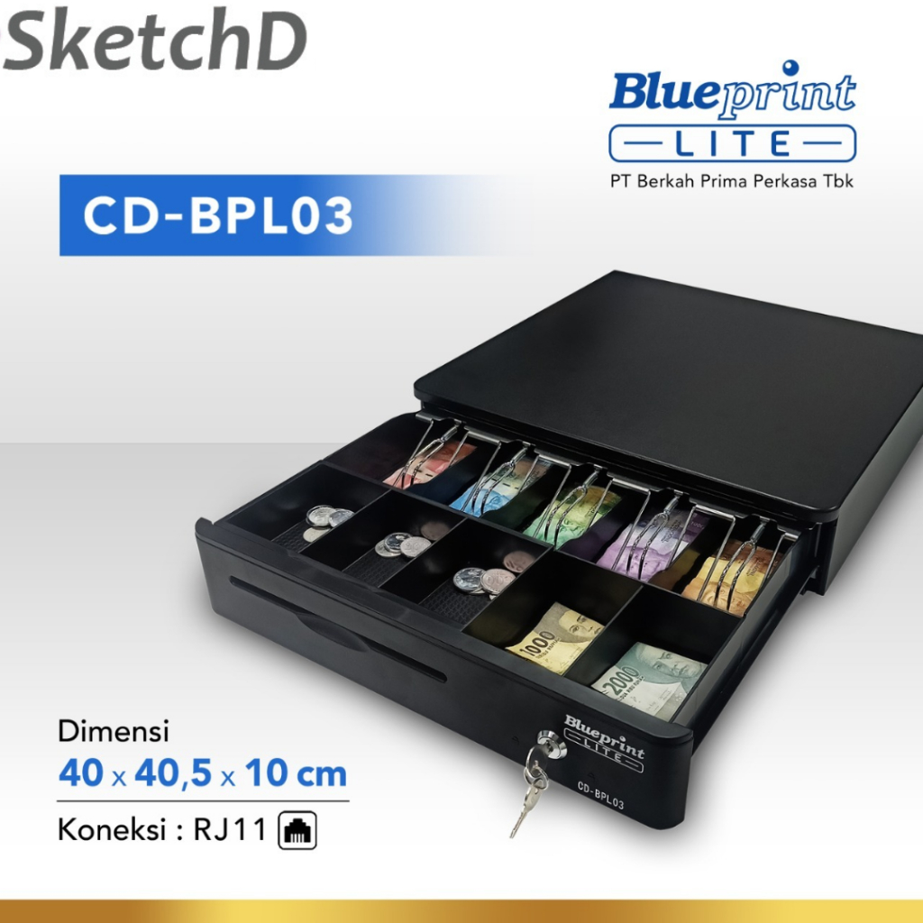 Jual Cash Drawer Lite 40x40.5x10 cm Laci Uang Kasir Cash Register ...