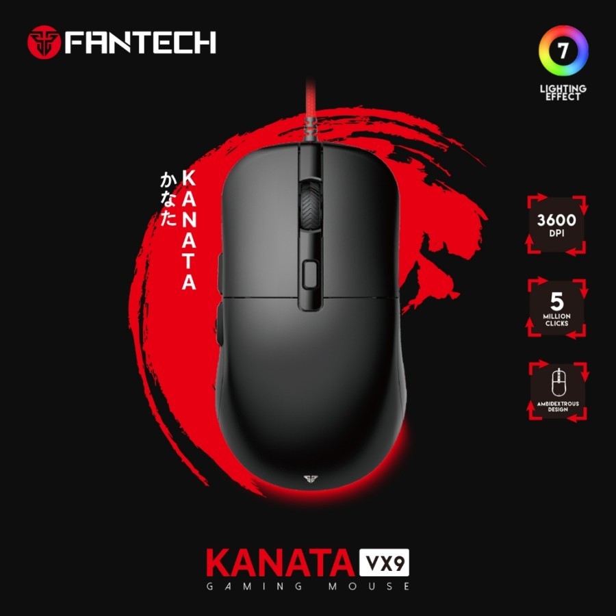 Jual FANTECH KANATA Mouse Gaming Wireless RGB Macro VX9 | Shopee Indonesia