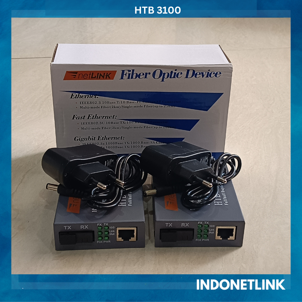 Jual MEDIA CONVERTER HTB 3100 AB NETLINK 1 PASANG | Shopee Indonesia