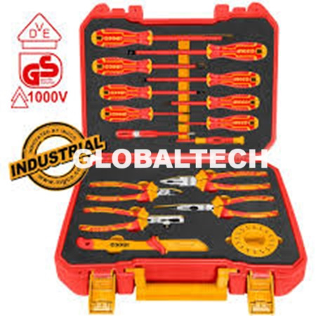 Jual INGCO HKITH1601 INSULATED HAND TOOLS SET 16PCS HAND TOOL LISTRIK ...