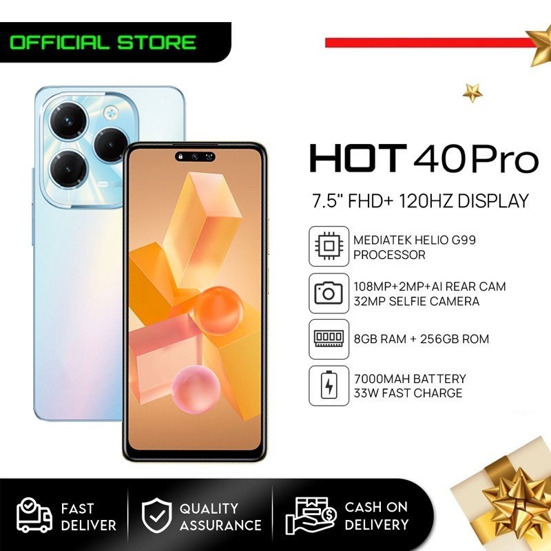 Jual 【2024 NEW】HP Hot 40 Pro 16GB+512GB HD Handphone android 7000mAh 5G ...