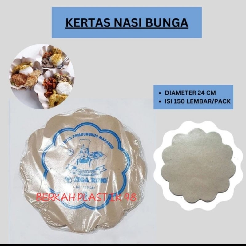 Jual Kertas Bungkus, Kertas Bungkus makanan, kertas bulat, kertas bunga ...