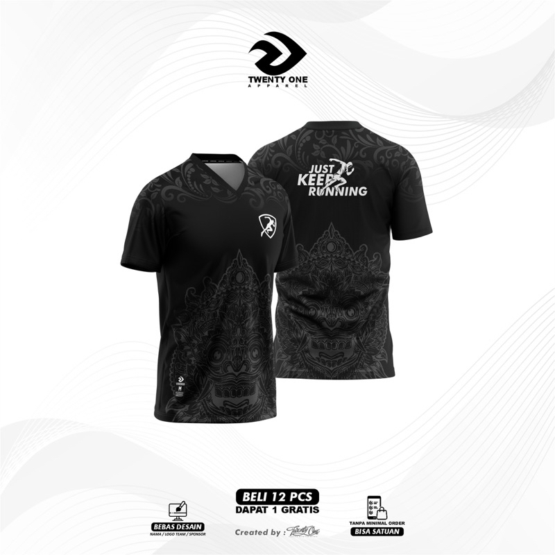 Jual Jersey running full print bisa ganti nama | Shopee Indonesia