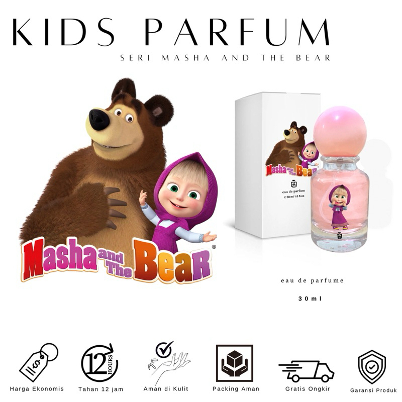 Jual NOLNUY27 Parfum Anak Masha and The Bear / Body Mist Anak / Parfum ...