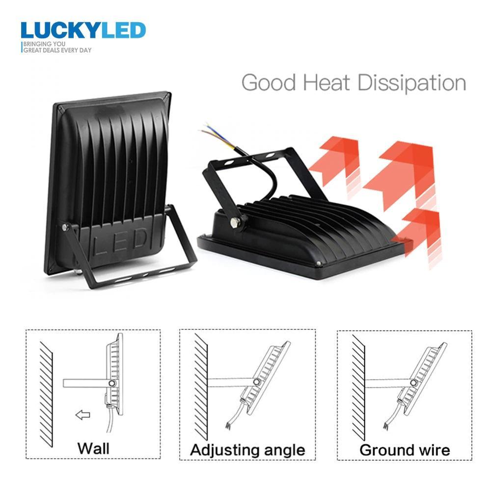 Jual Lampu Sorot LED 10W 20W 30W 50W 100W 200W / Outdoor / Tembak / Panggung / Lapangan / Taman ...