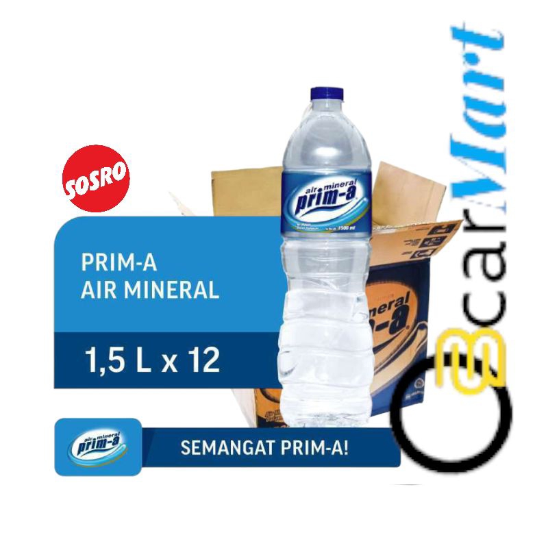 Jual Depo prima Air Mineral Botol BESAR 1500ml isi 12 × 1.5 Liter | Shopee Indonesia