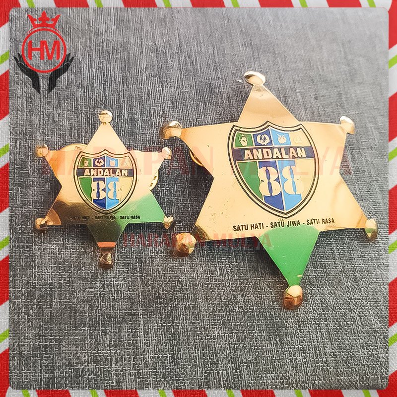 Jual Lencana Logo Andalan Model Bintang Pin Bros Andalan Bintang Warna ...