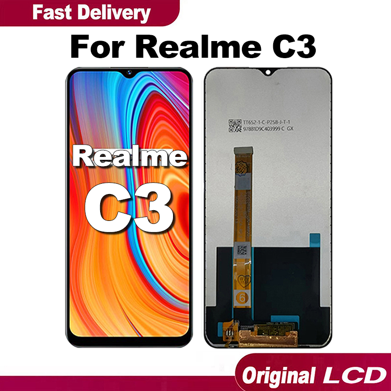 Jual LCD REALME C3 Original TOUCHSCREEN Fullset Crown Murah Ori ...