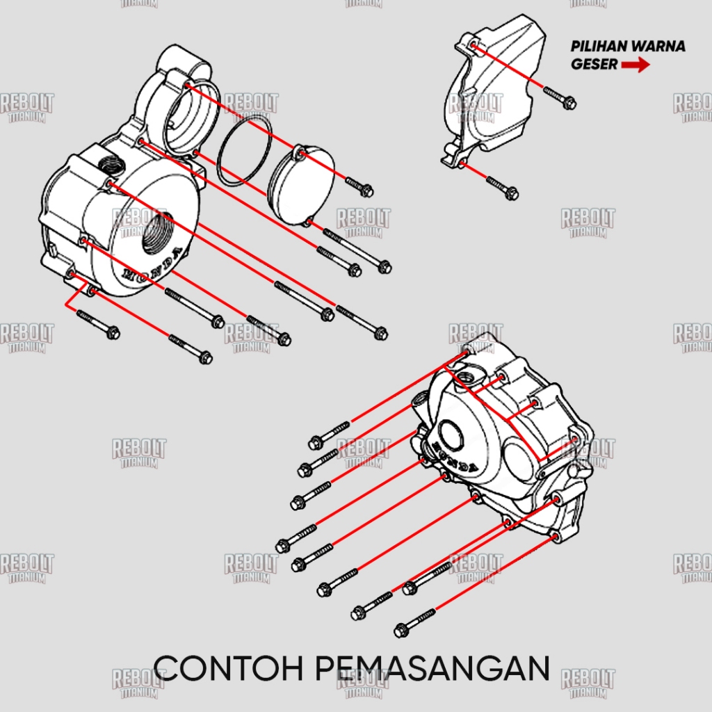 Jual Baut Titanium Set Blok Mesin Tiger Revo Tiger 2000 Mega Pro Old ...