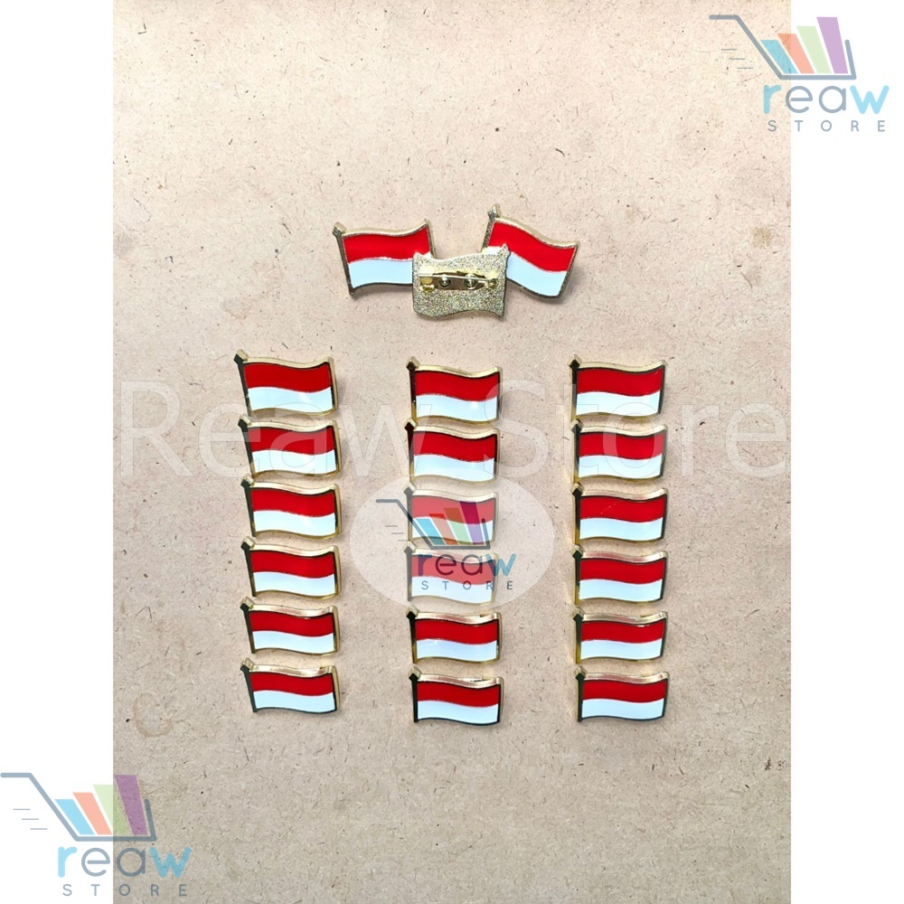 Jual PIN BROS BENDERA INDONESIA Aksesoris HUT RI Dirgahayu 17 Agustus ...