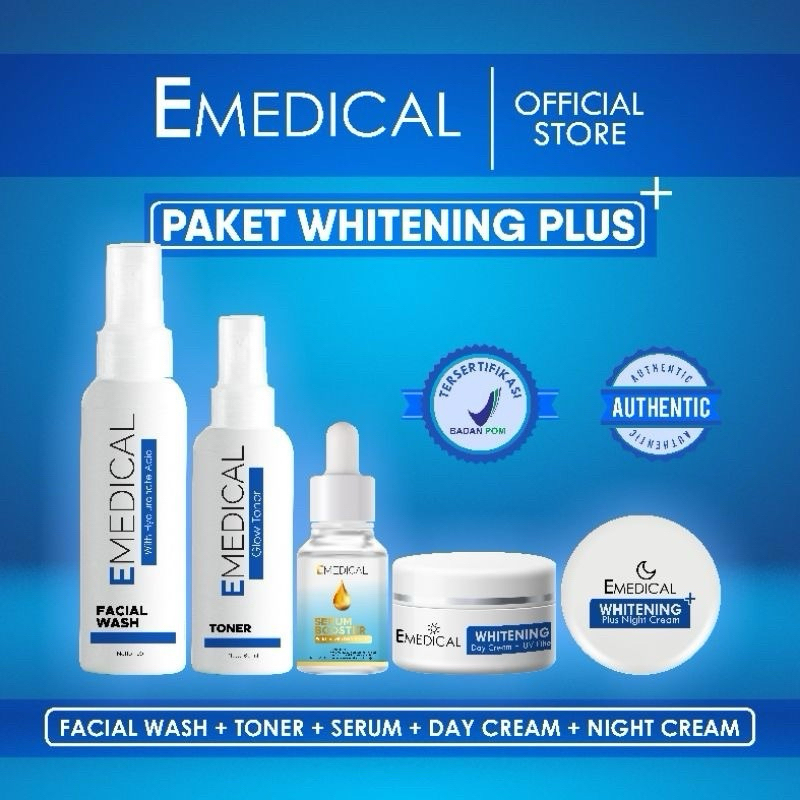 Jual Emedical Skincare - Cream Wajah Original - Emedical Whitening Plus Emedical Acne | Shopee ...