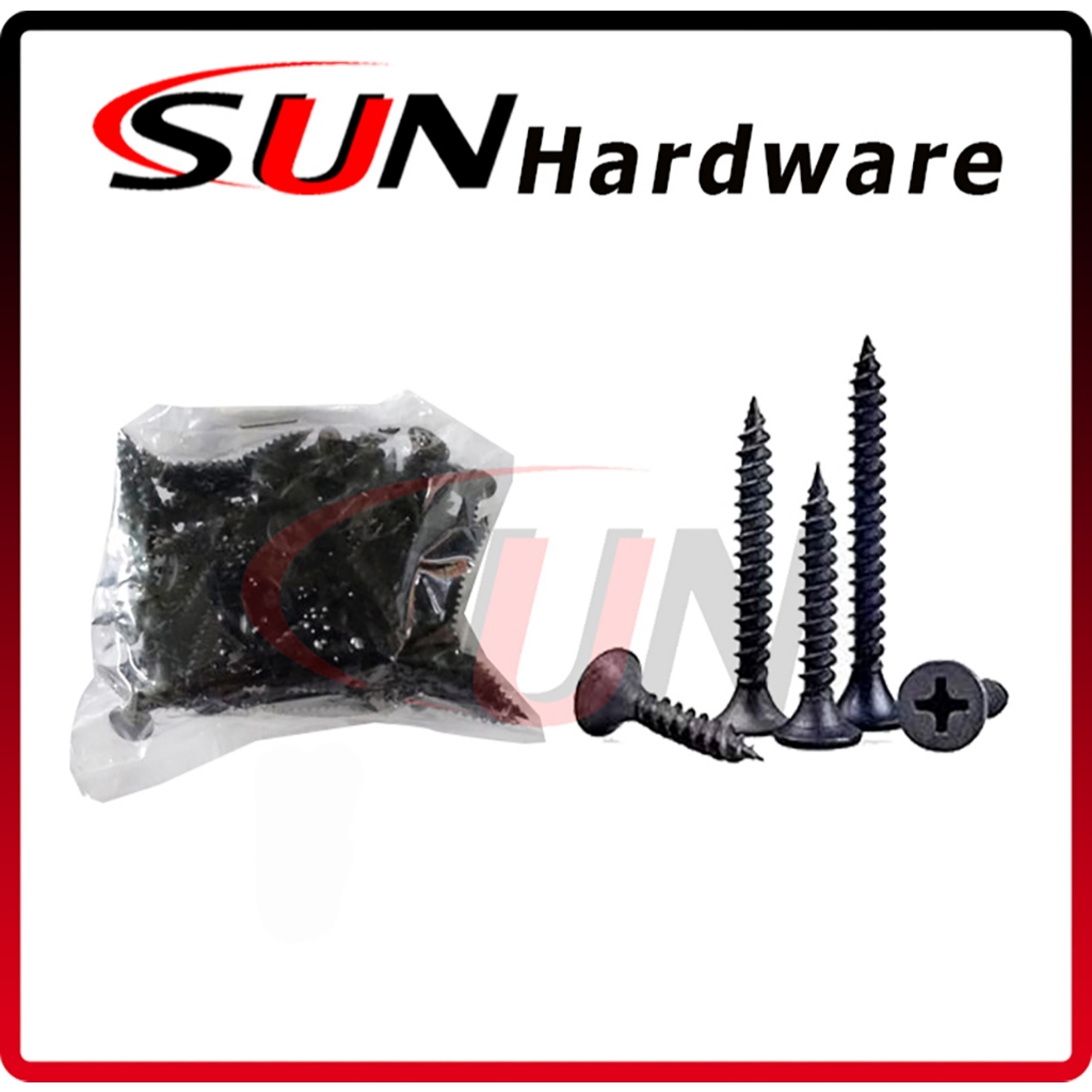 Jual Sekrup Gypsum 3 Cm 6 x 1 1/4 Inch Isi 50 Drywall Gipsum Skrup Hitam Kayu Holo Baja Ringan ...