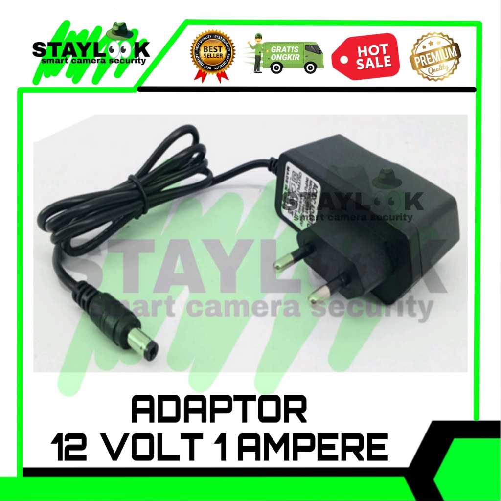 Jual Adaptor 12V 1A Power Adaptor LED CCTV Modem Router 12V1A ampere ...