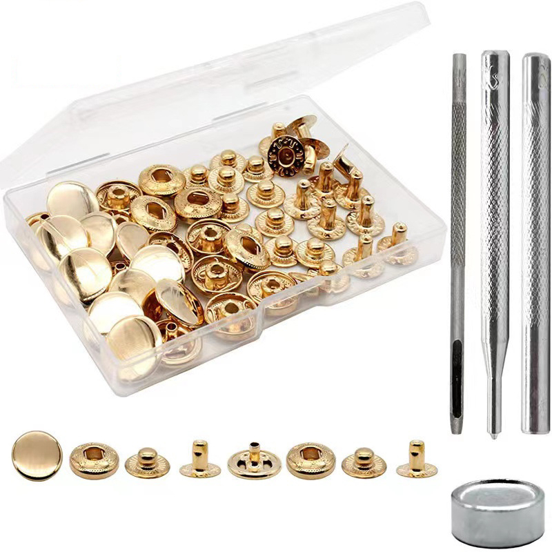 Jual 48pcs/set Kancing Jepret Besi / Snap Button + 4pcs Alat Pemasang ...