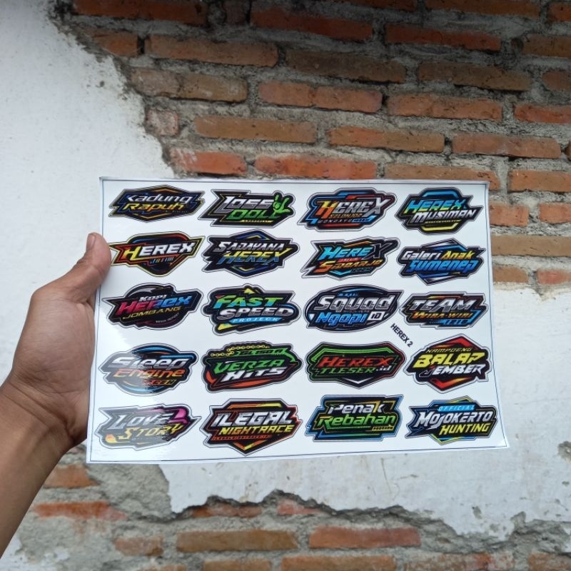 Jual Stiker Kata Kata Stiker Tangki Stiker Motor Stiker Herex Racing | Shopee Indonesia