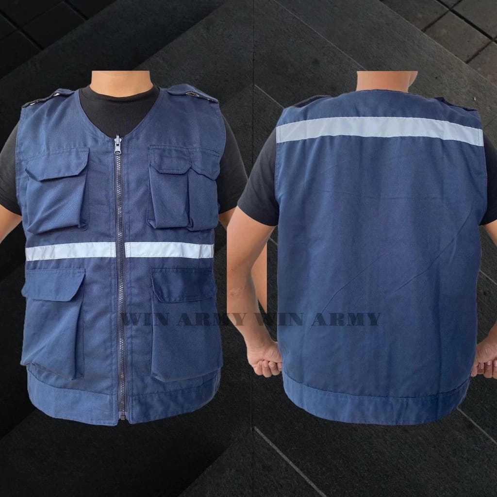 Jual Rompi Safety Tactical 5 Saku/Rompi Lapangan/Rompi Panitia/Rompi ...