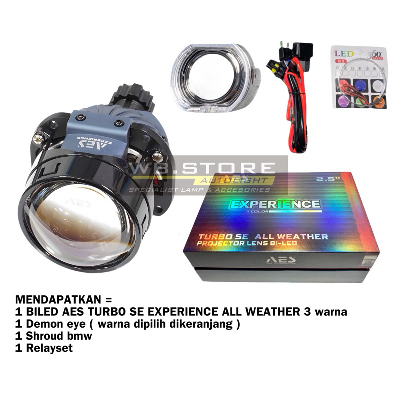 Jual COMBO PAKET HEMAT BILED AES TURBO SE 3 WARNA ALL WEATHER ORIGINAL ...
