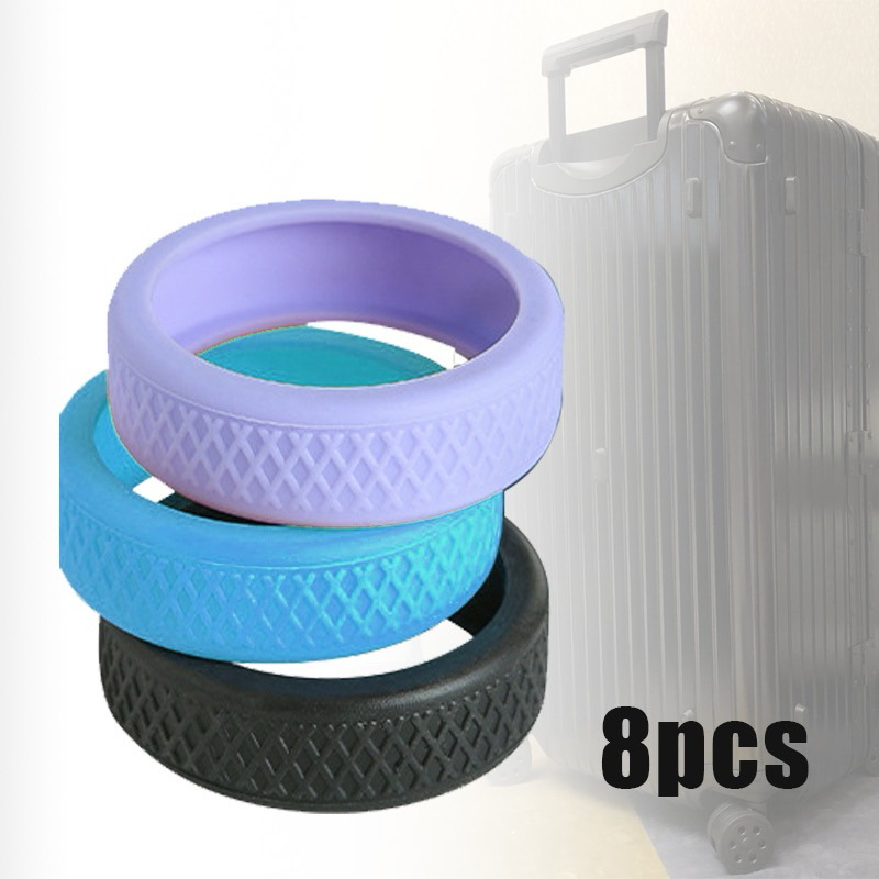 Jual 8 Pcs Protektor Karet Silikon Pelindung Cover Roda Koper Silikon ...