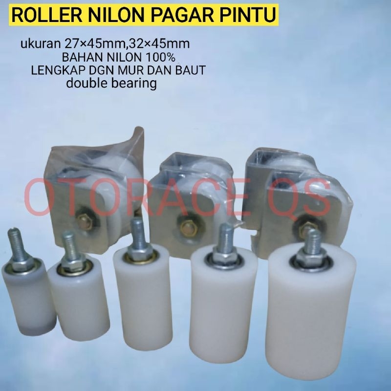 Jual ROLLER NILON PAGAR ATAS BEARING BARU,ROLLER NILON 27×45mm-32×45mm ...