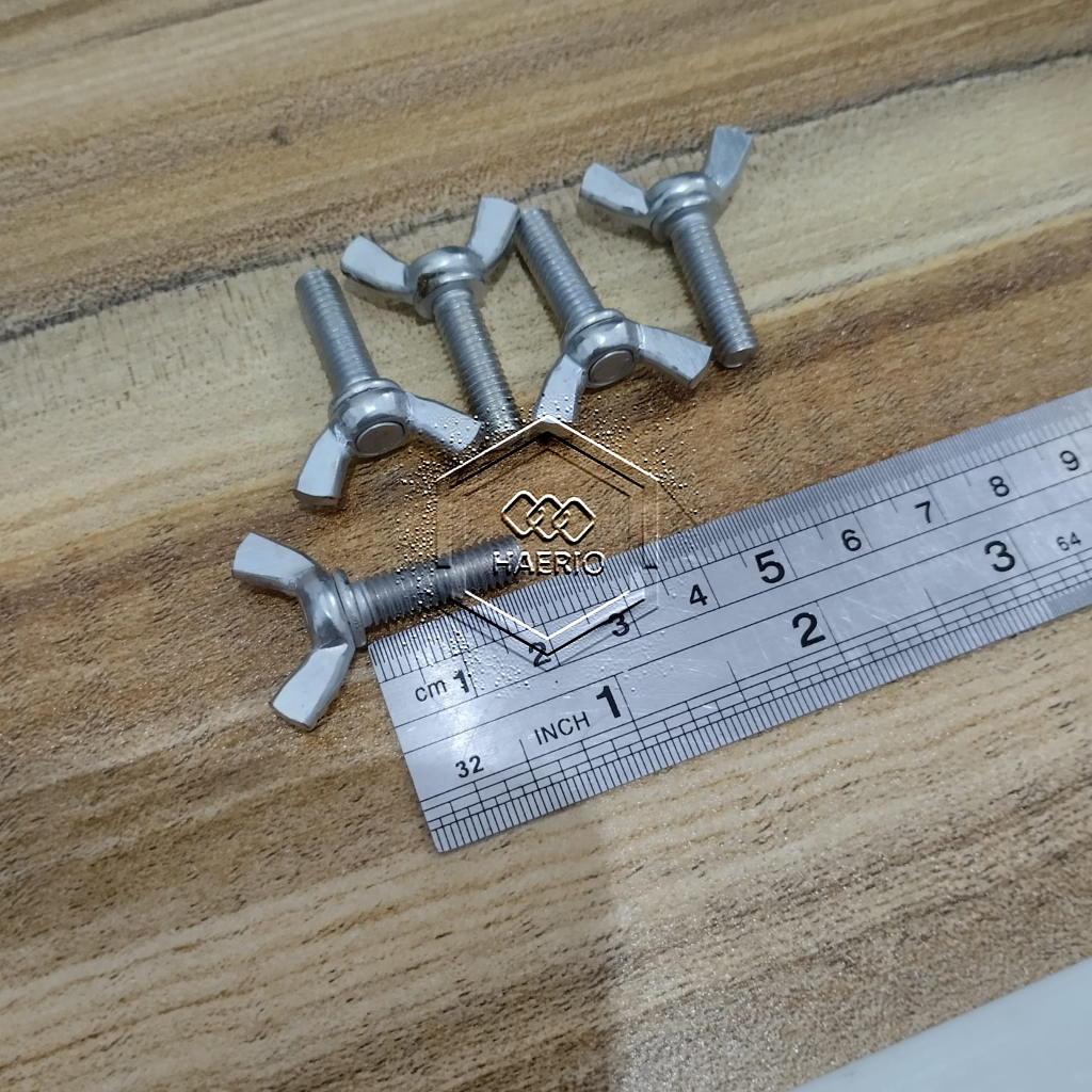 Jual Baut Kupu Kupu M6x20 Kuping Wing BoltM6 x 20 Baud 10 Panjang 2cm ...