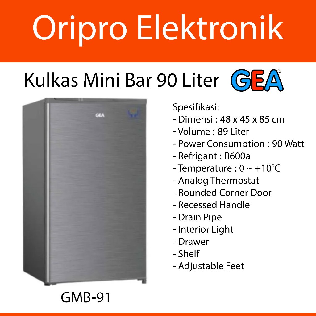 Jual Kulkas Mini Bar 89 Liter Gea Refrigerator Hotel GMB-91 | Shopee ...