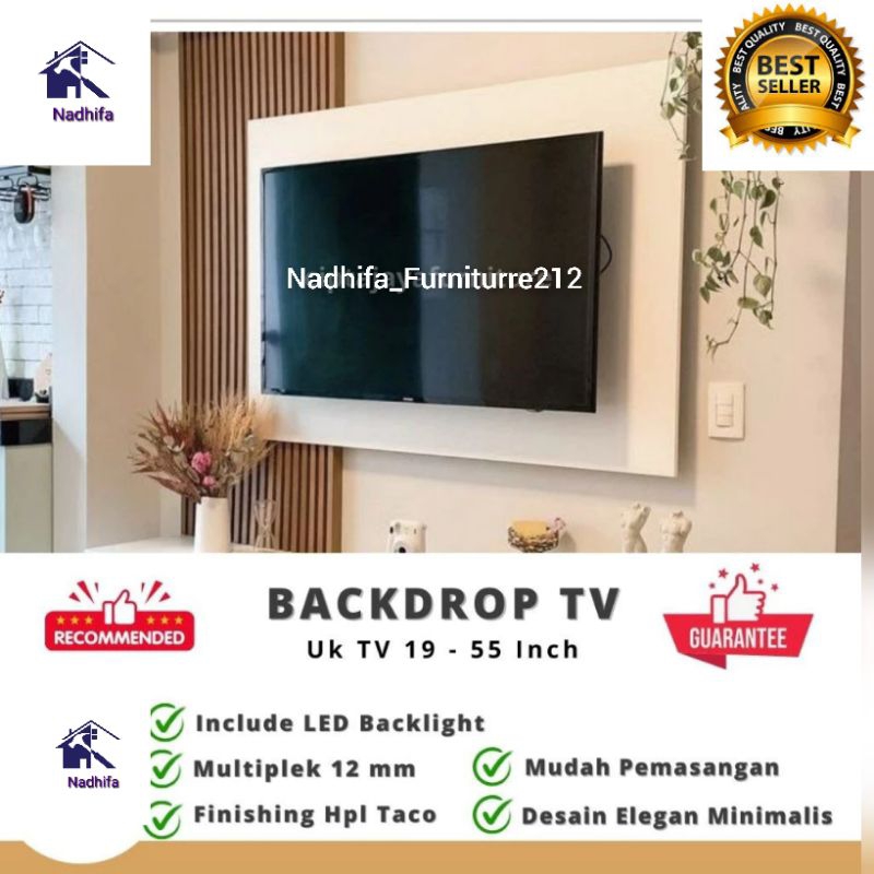 Jual Backdrop Tv Lampu LED Tv36 in Minimalis Moderen | Shopee Indonesia