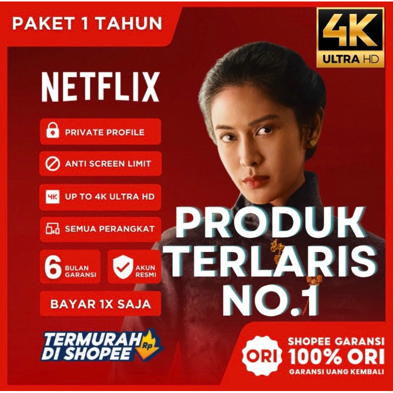 Jual NETFLIXX PREMIUM 4K ULTRAHD 1 BULAN & 1 TAHUN FULL GARANSI | Shopee Indonesia