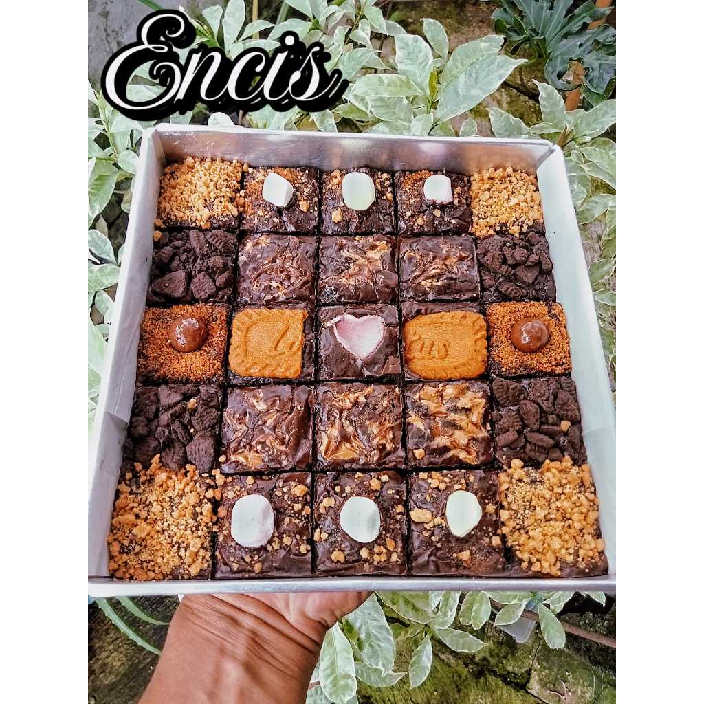 Jual Roti Brownis Bronis Coklat Premium 20x20 Encis | Shopee Indonesia